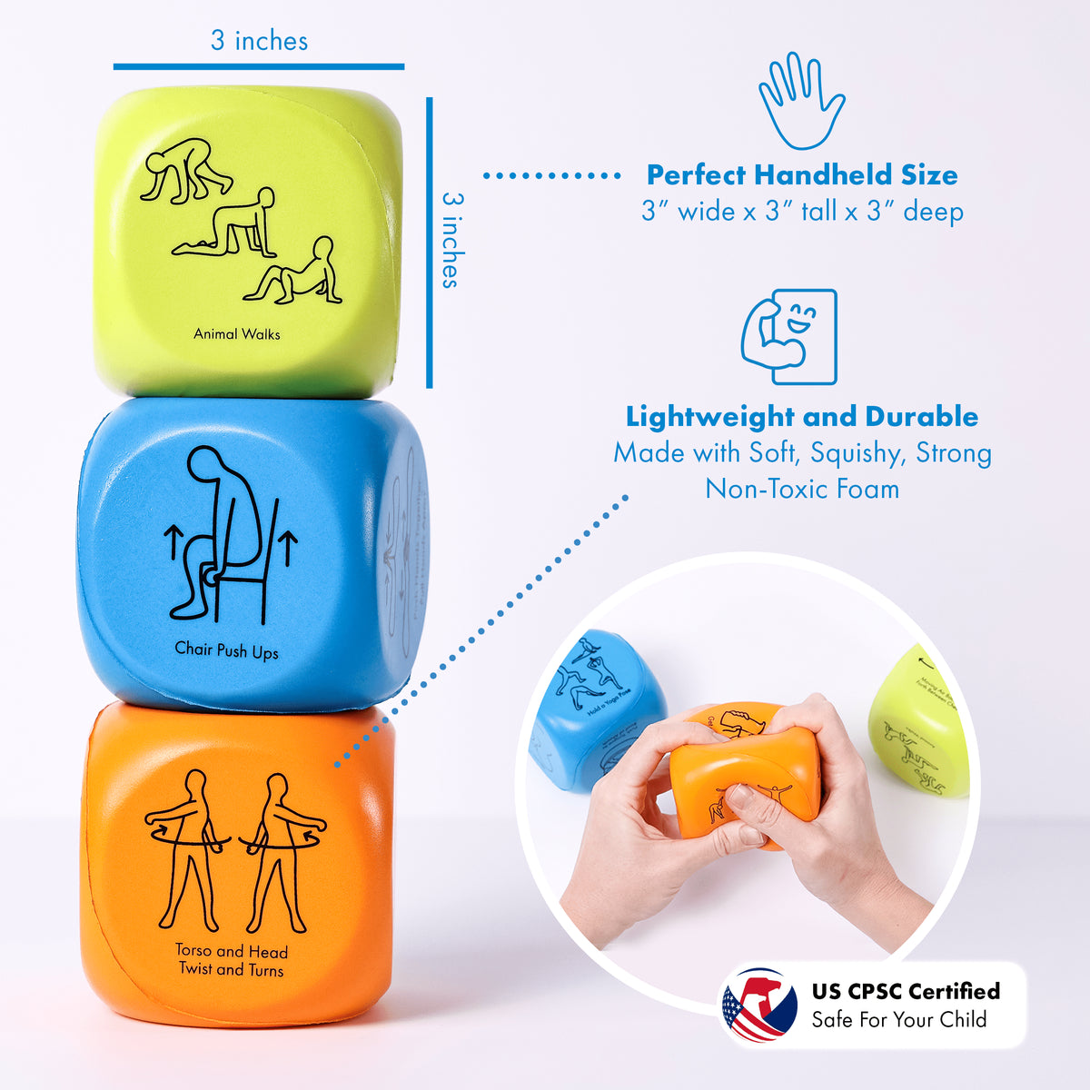 Sensory Activity Foam Dice - Harkla | Free Returns